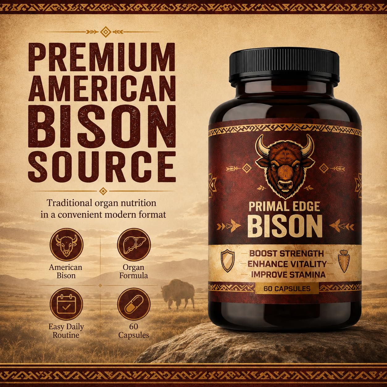 bison organ capsules for immune support