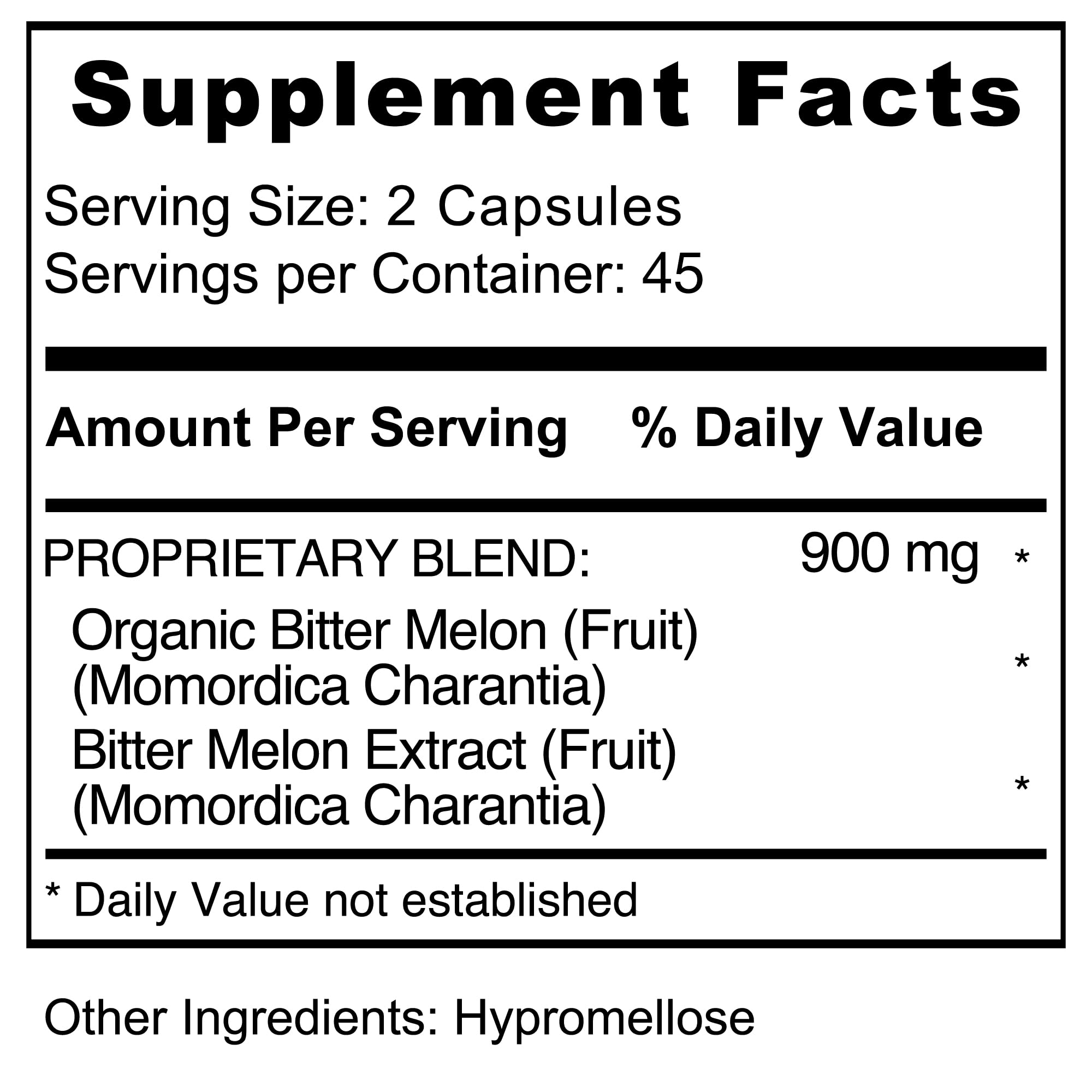 bitter melon capsules for vitality