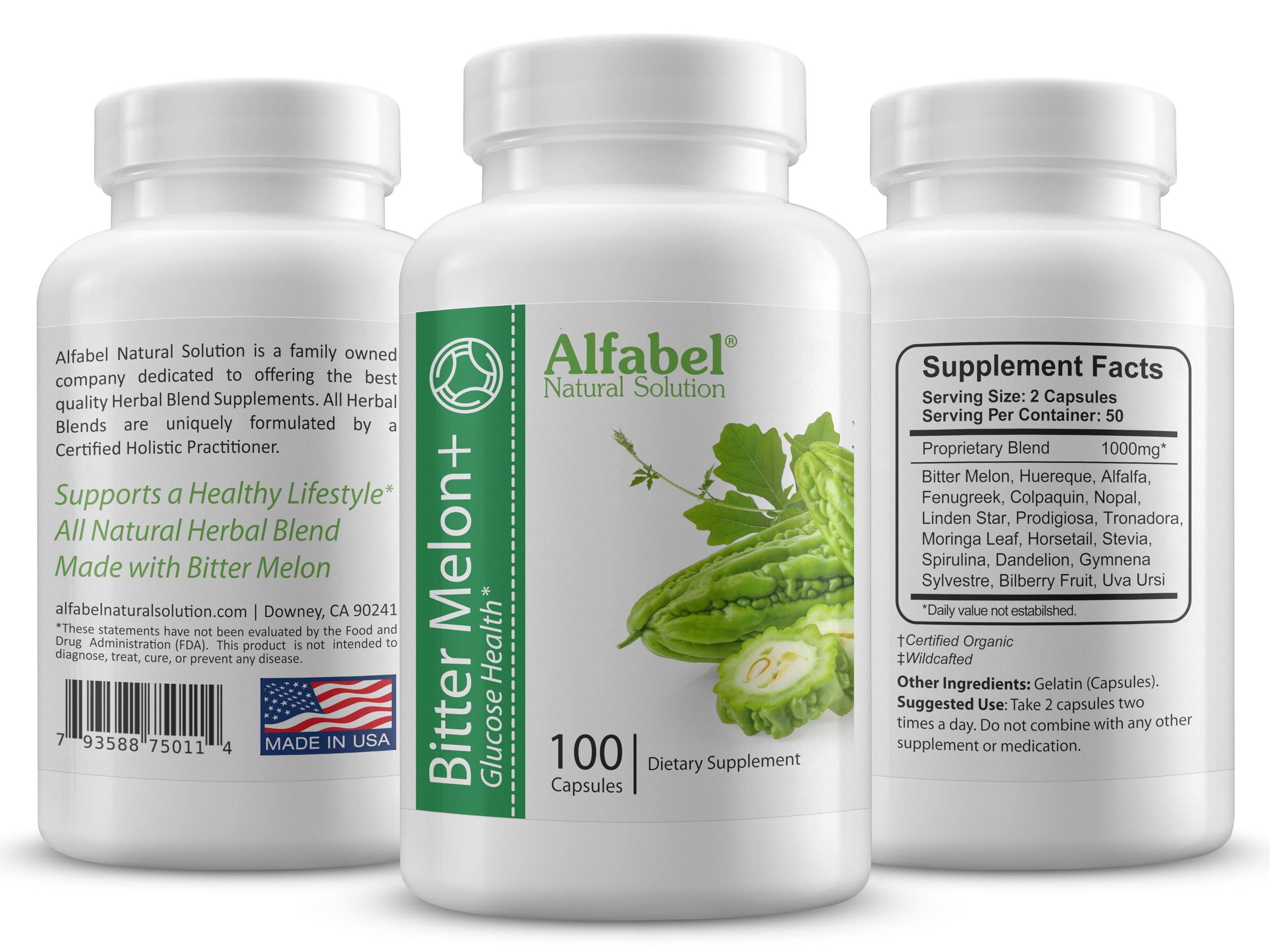 Bitter Melon Plus herbal blend capsules