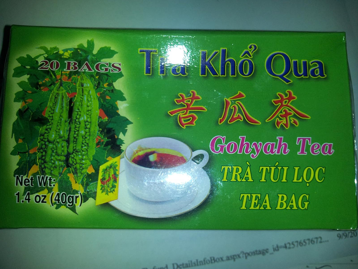 Bitter melon tea bags for wellness
