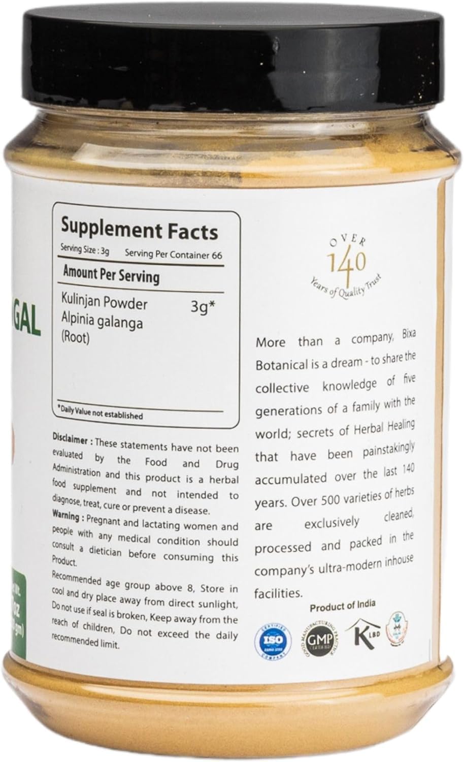 bixa botanical ginger tea ingredient