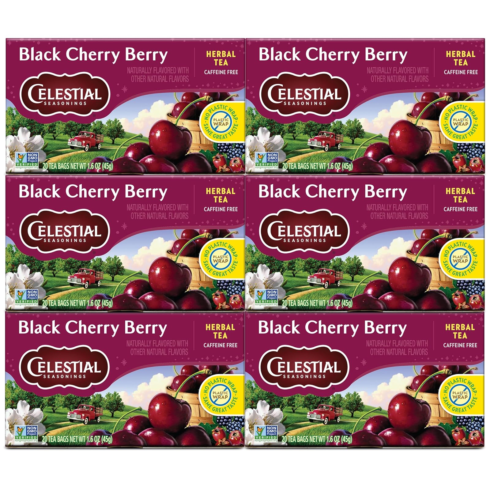 black cherry berry herbal tea bags
