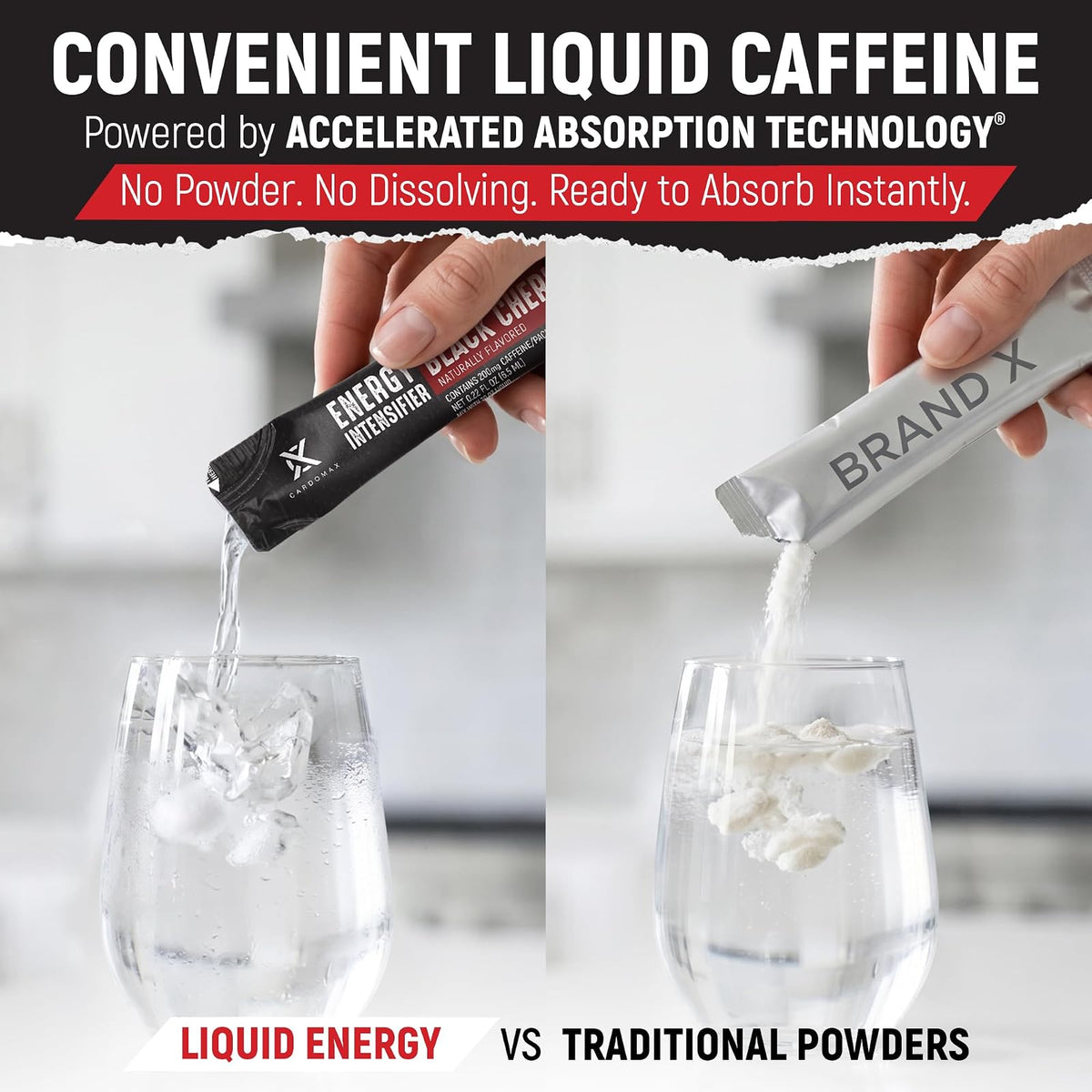 Black cherry flavour energy boost