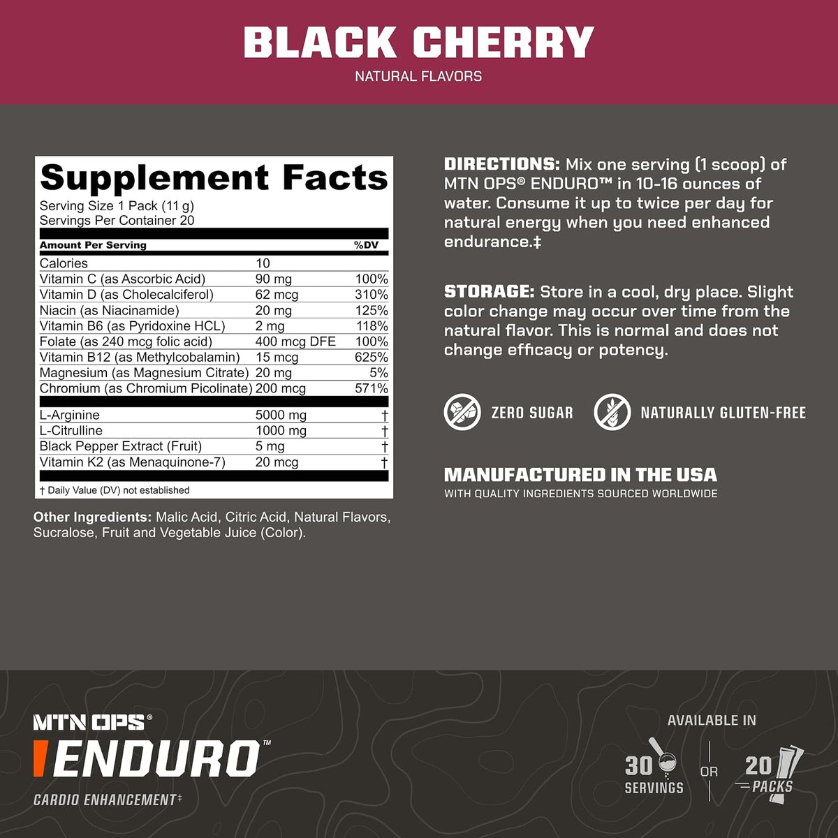 Black Cherry pre-workout for endurance