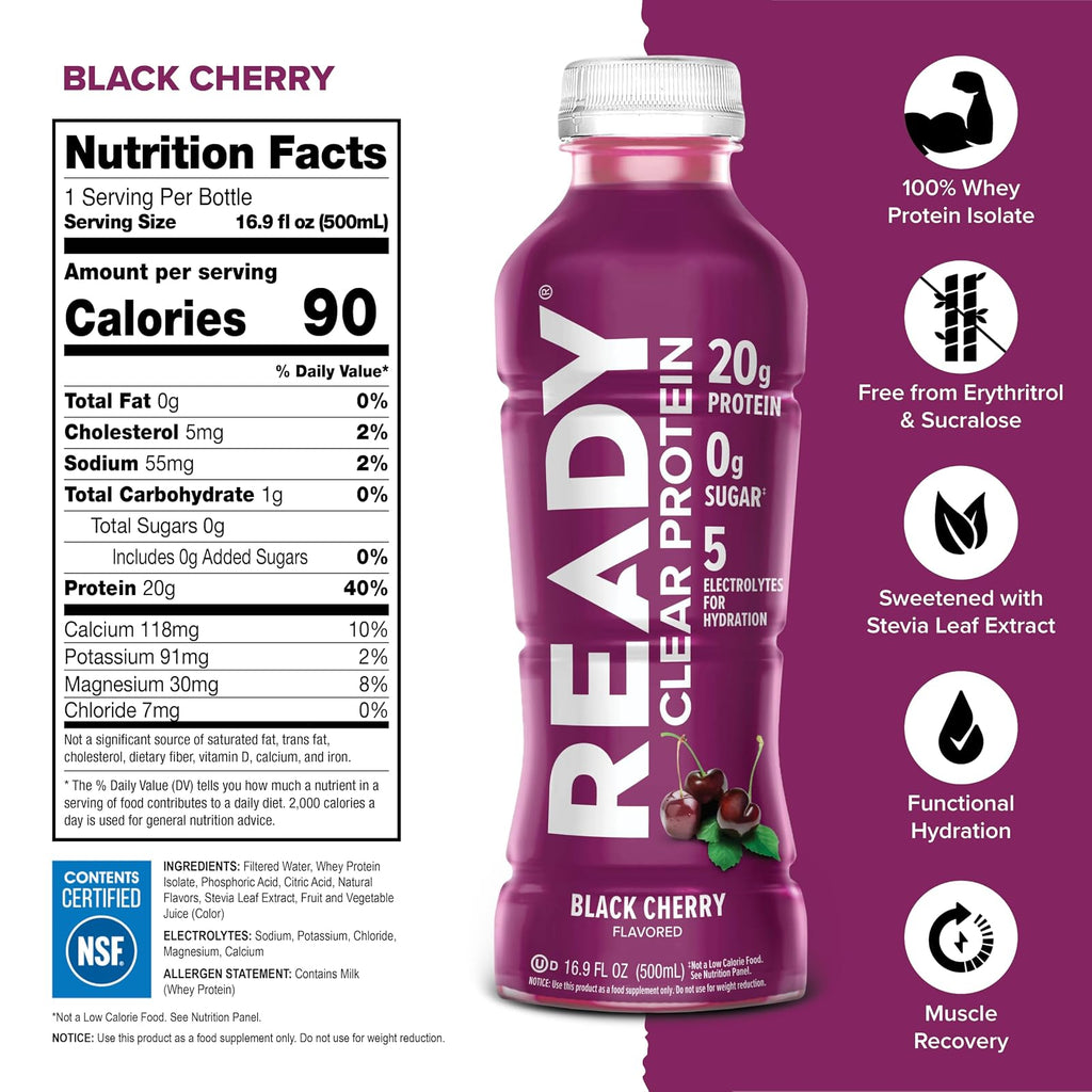 Black cherry protein drink pack