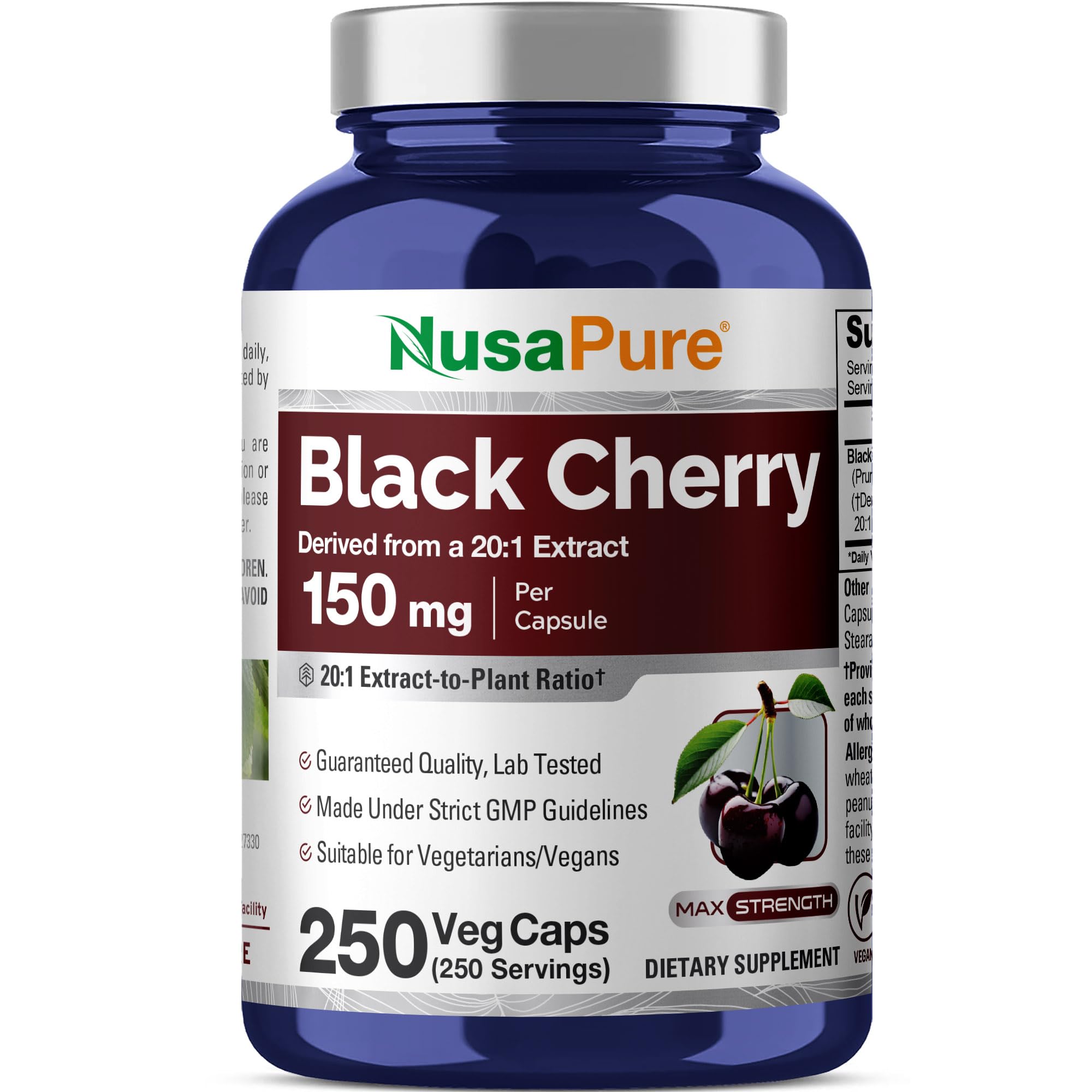 Black Cherry vegan capsules for health