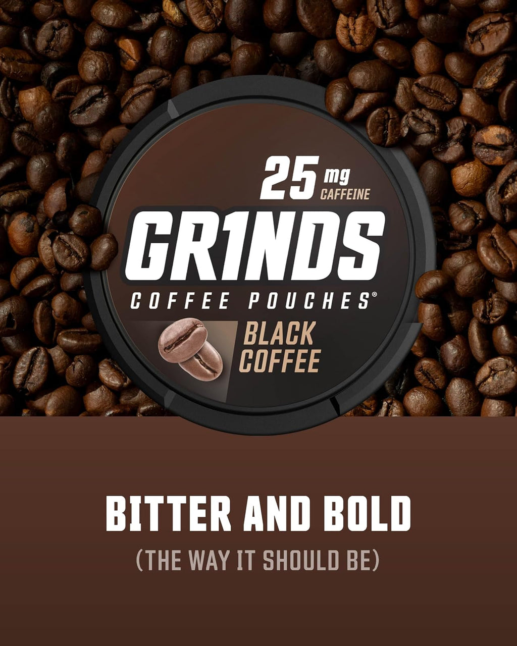 Black coffee pouches for endurance