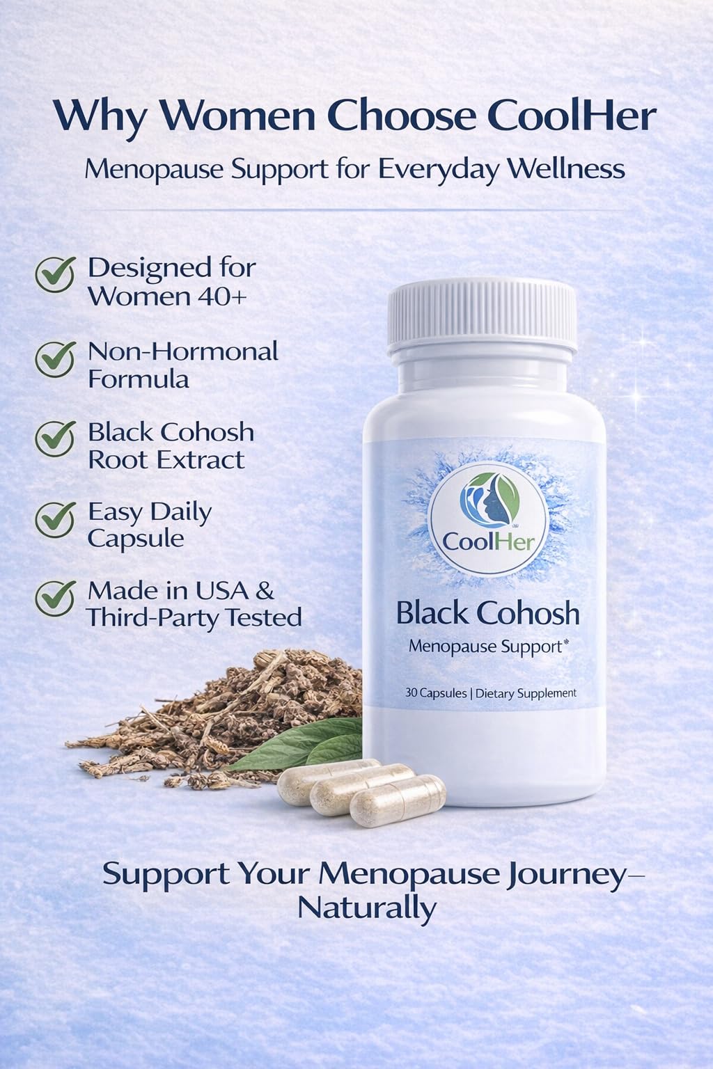 Black Cohosh 30 capsules for women's health
