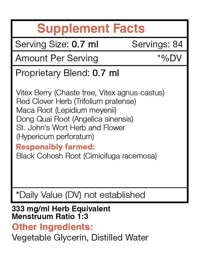 black cohosh and red clover blend