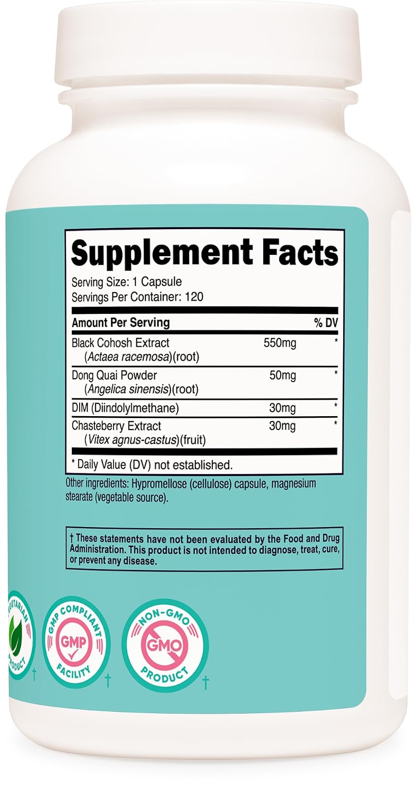 Black Cohosh capsules for menopause support