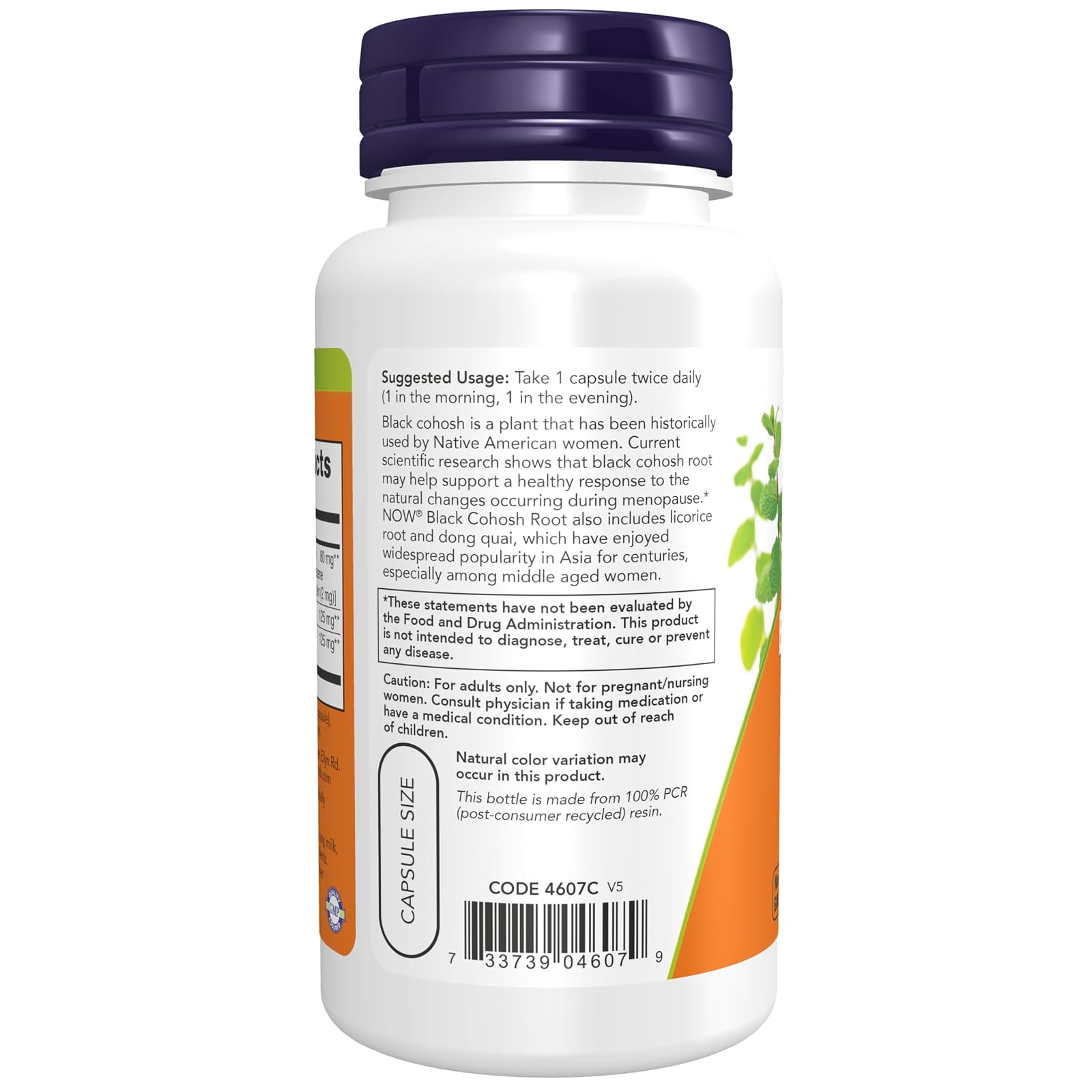 Black Cohosh capsules for women's health