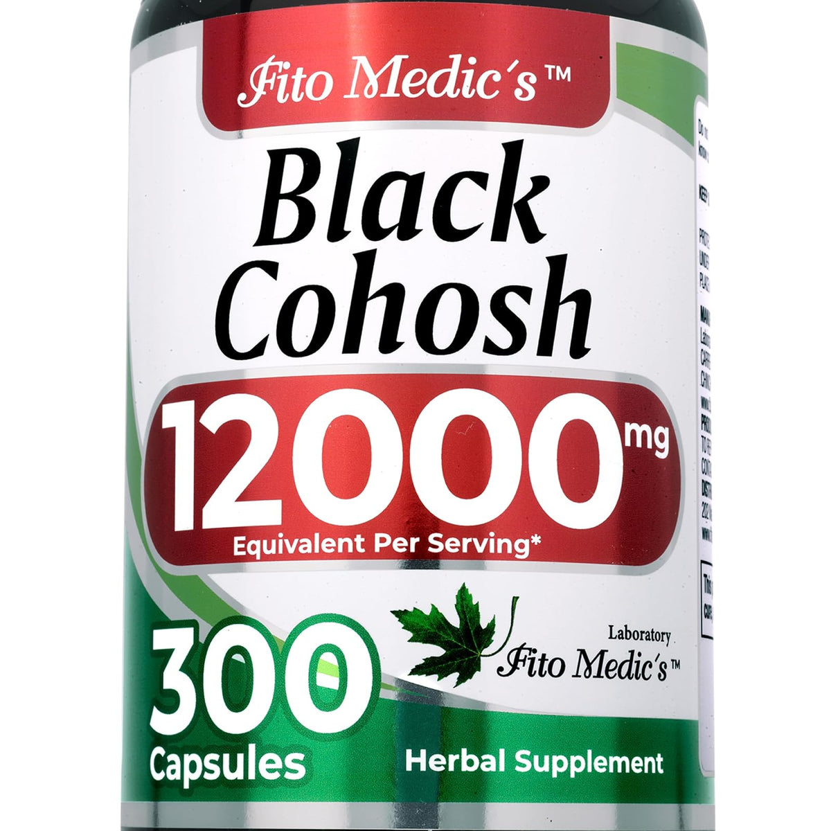 black cohosh herbal supplement capsules