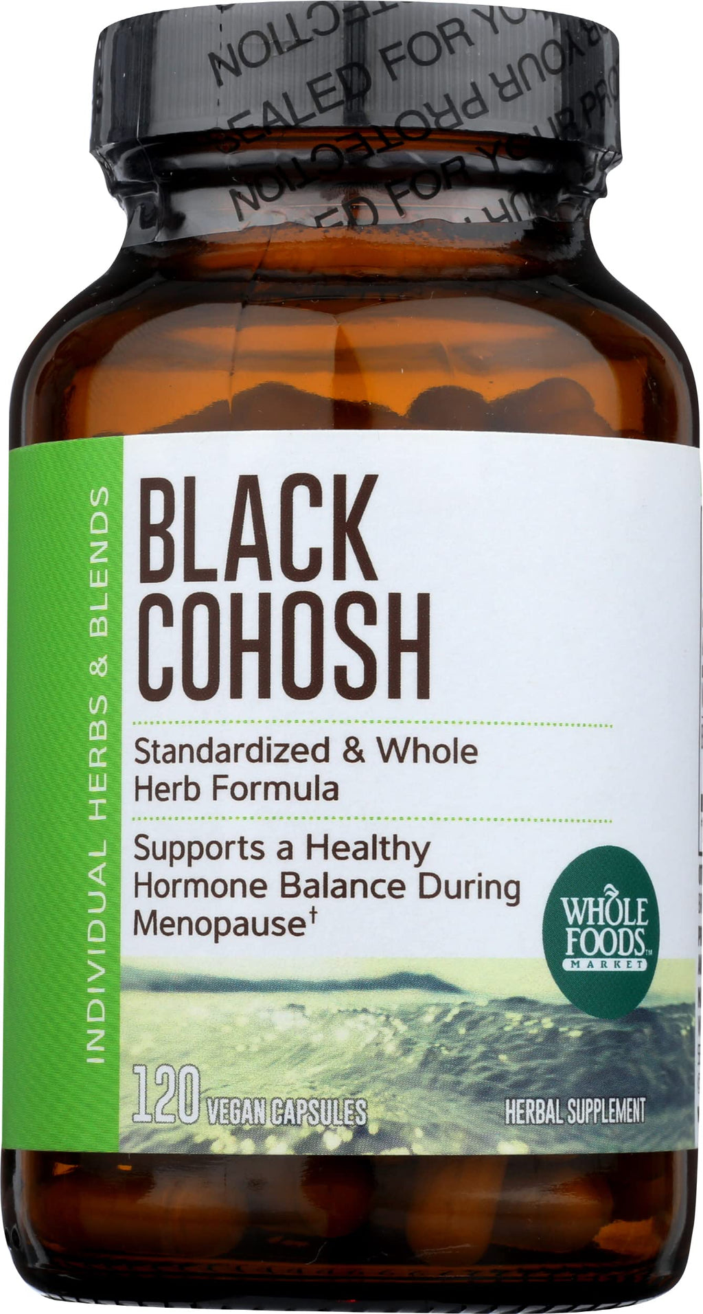 black cohosh herbal supplement capsules