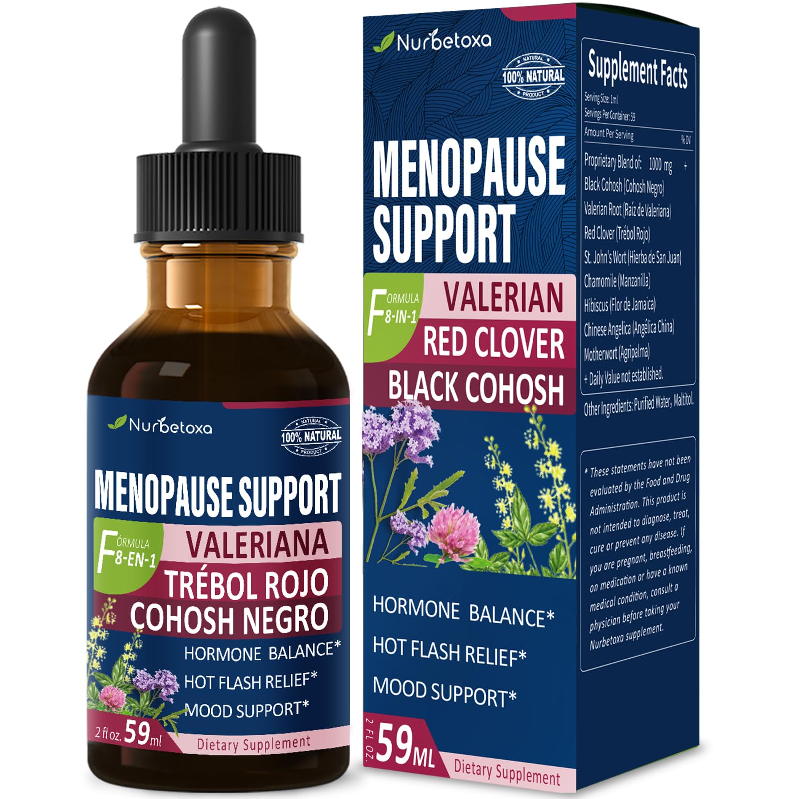 Black Cohosh liquid drops for menopause