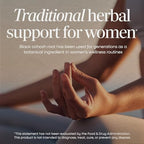 Black Cohosh root extract for women's health