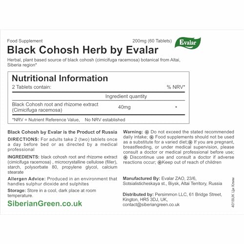 black cohosh supplement for daily use