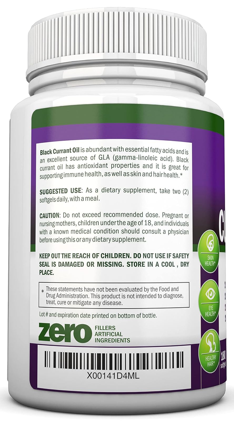 Black currant oil for healthy skin