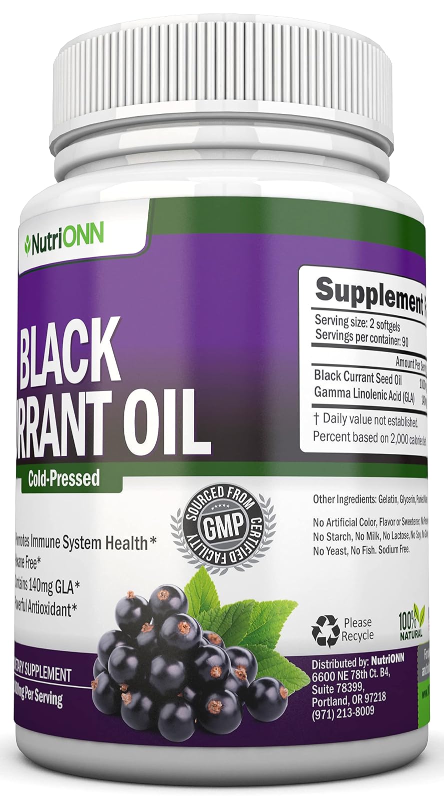 Black currant oil for immune support