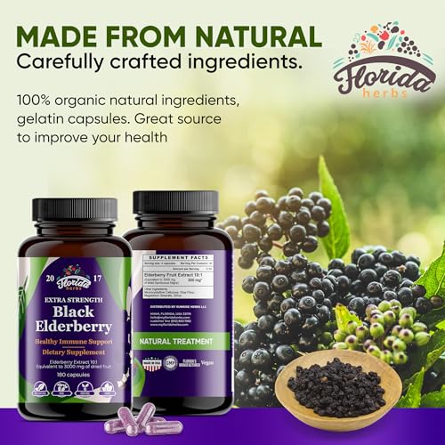 Black Elderberry capsules for seasonal support