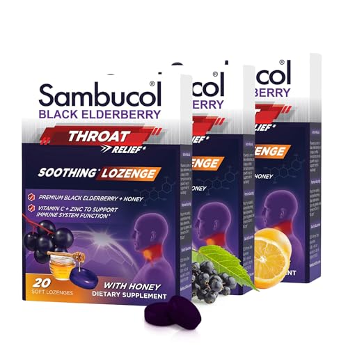 Black elderberry throat lozenges with honey