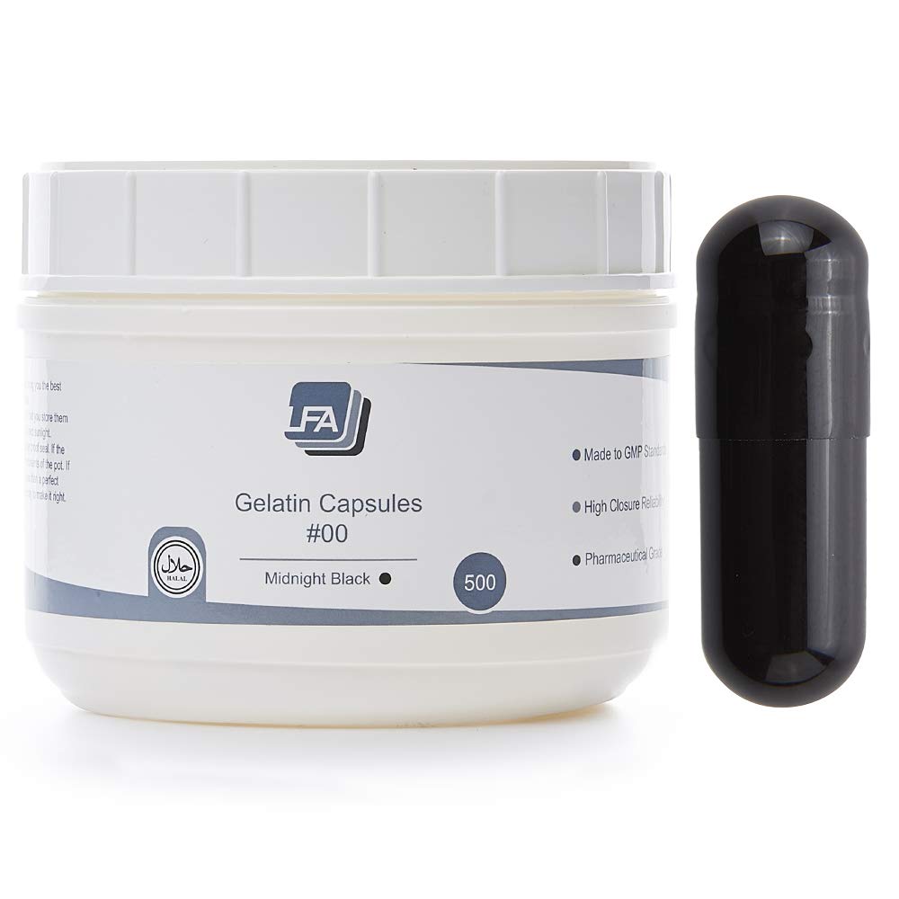 black gelatin capsules for supplements