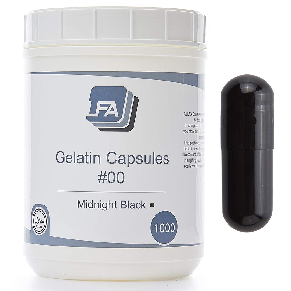 black gelatin capsules for supplements