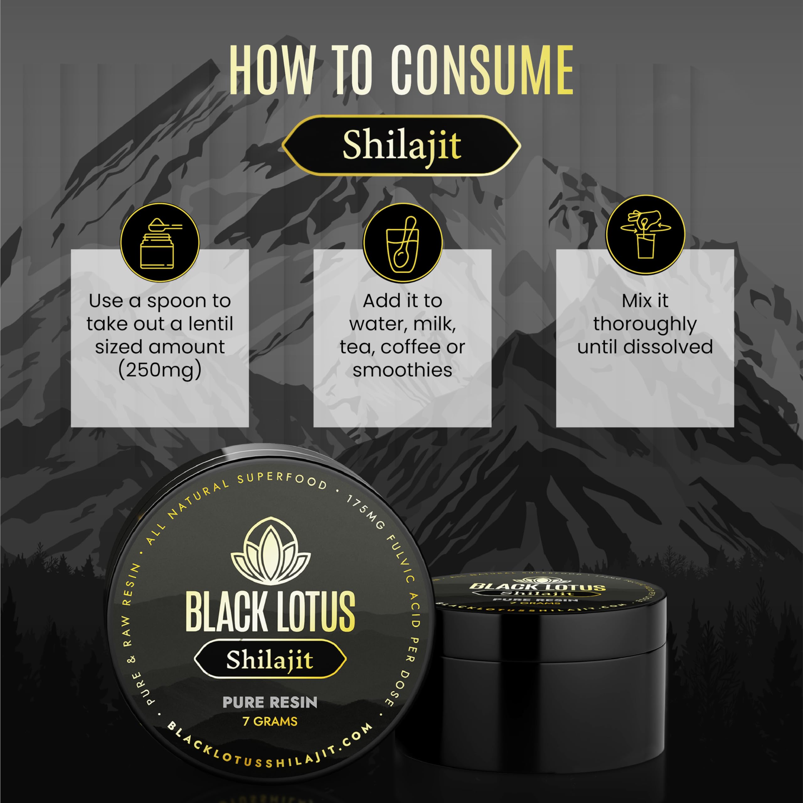 Black Lotus Shilajit for men and women