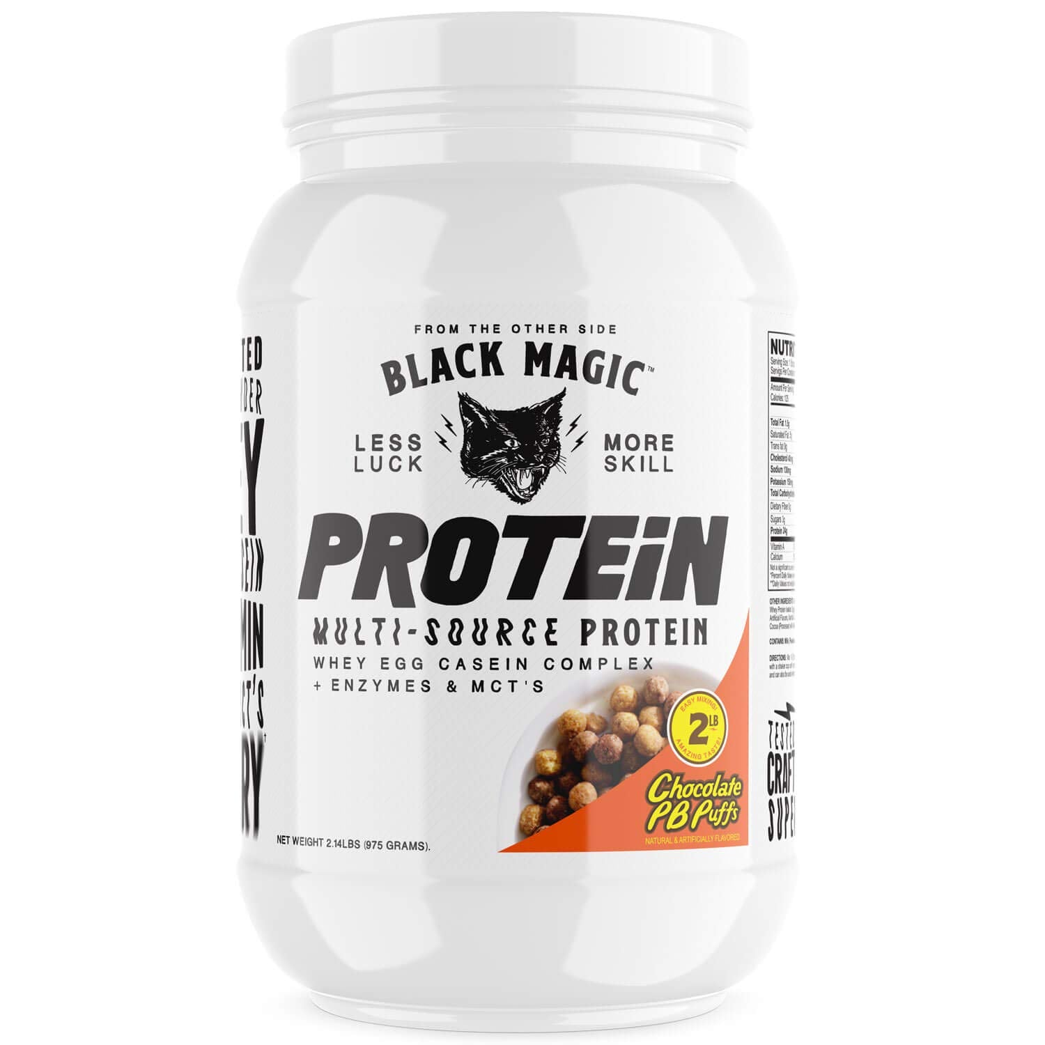 Black Magic whey protein chocolate puffs