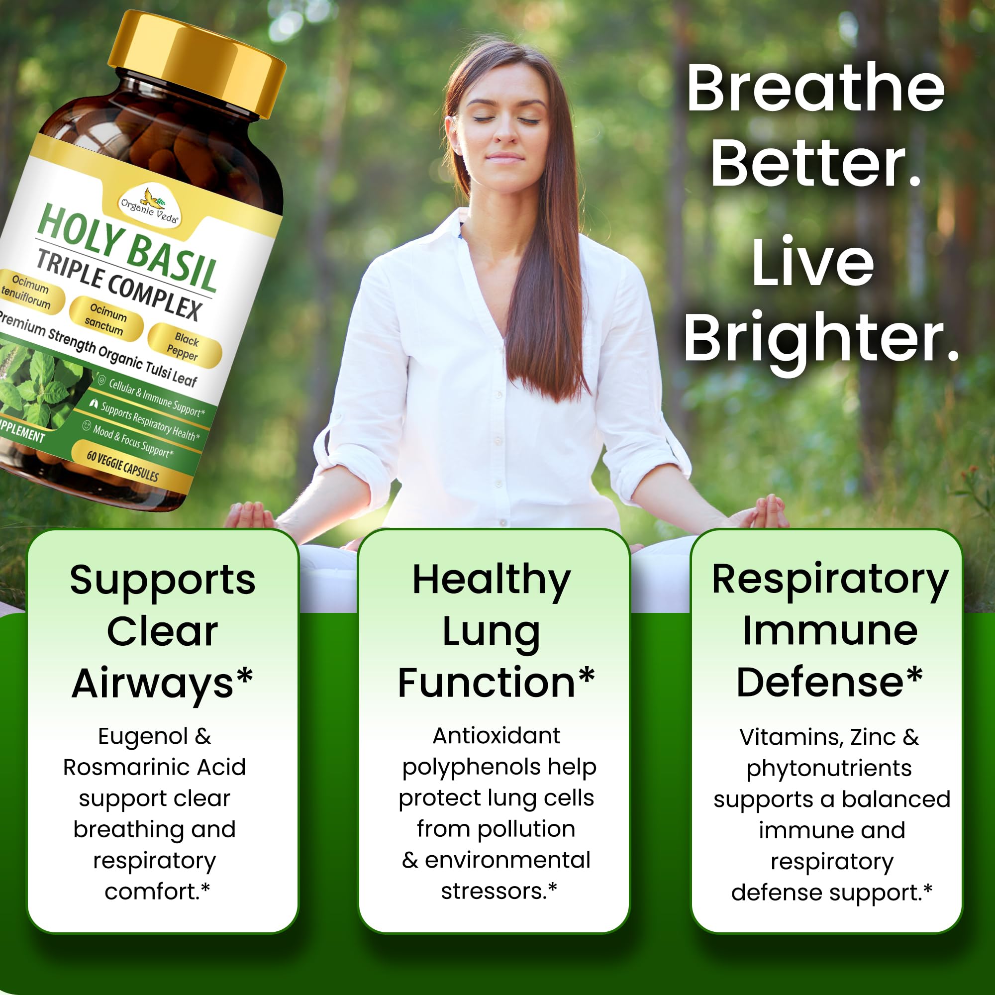 Black pepper and tulsi for enhanced absorption