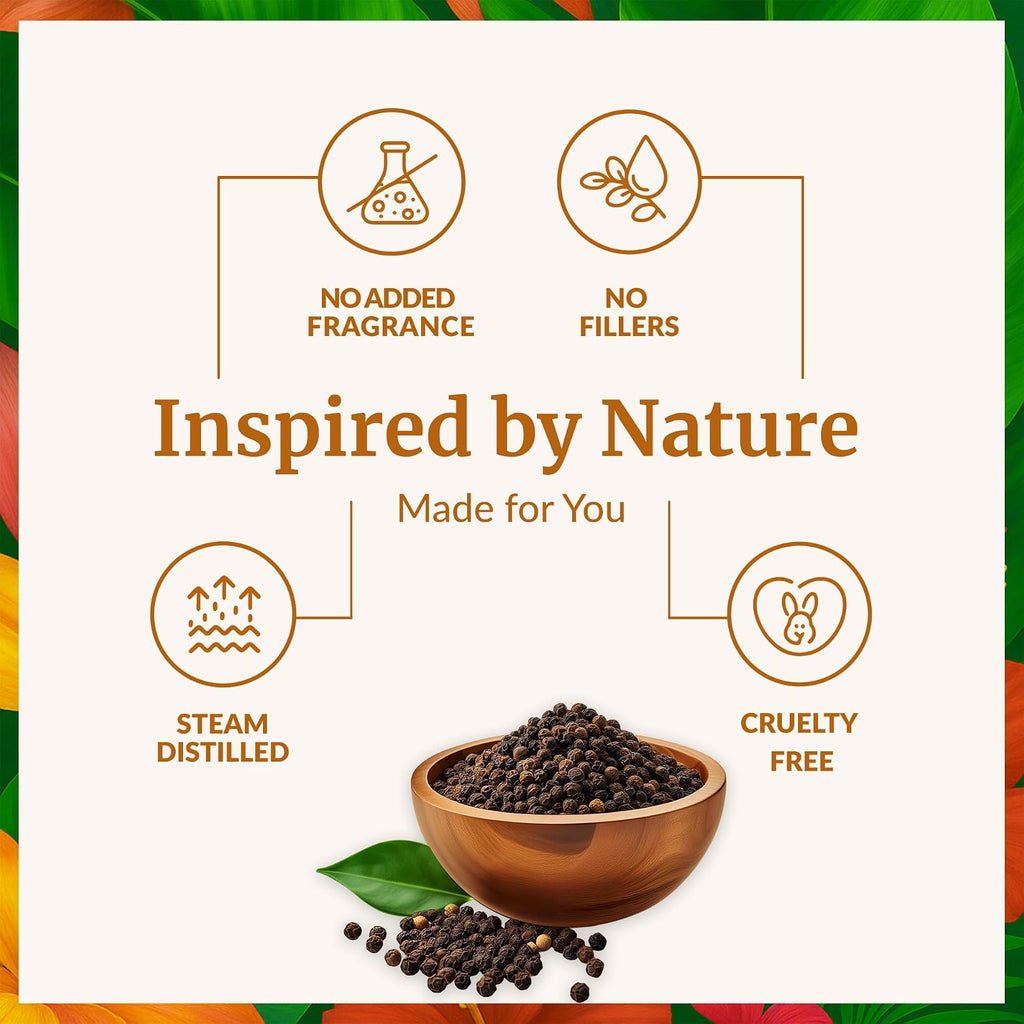 black pepper essential oil glass dropper