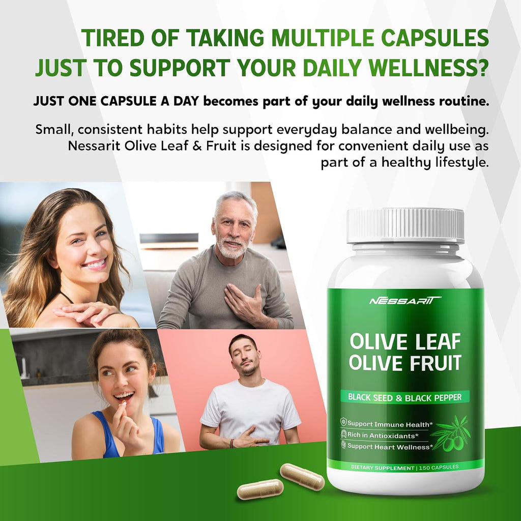 Black seed and olive leaf supplement