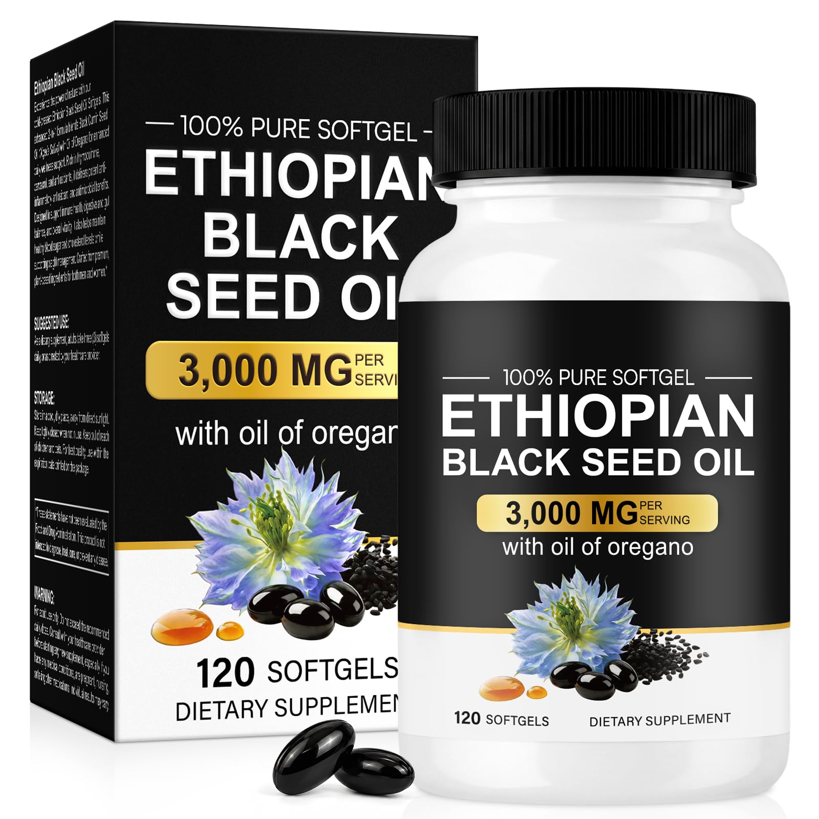 black seed oil 3000 mg softgels