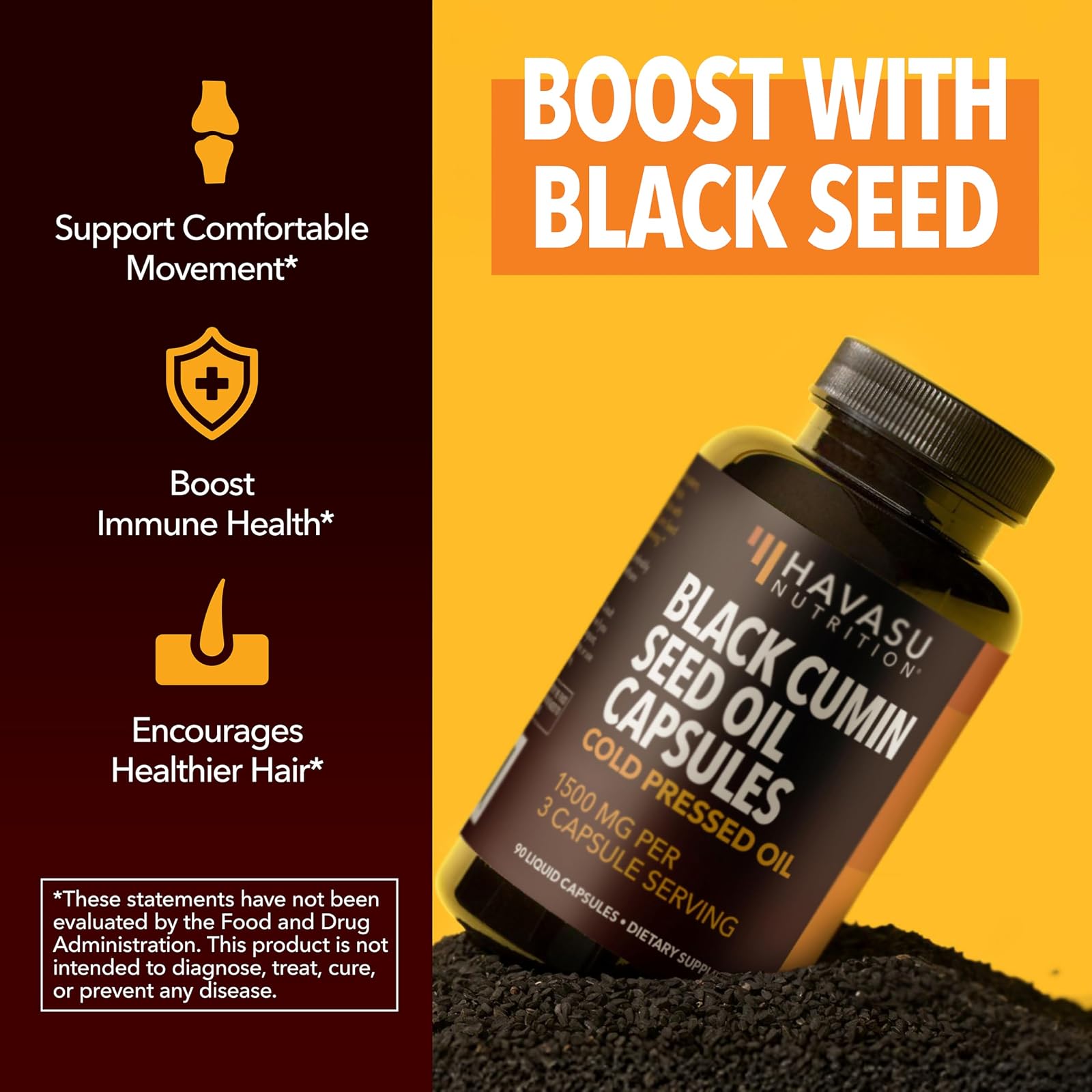 black seed oil 90 capsules for convenience