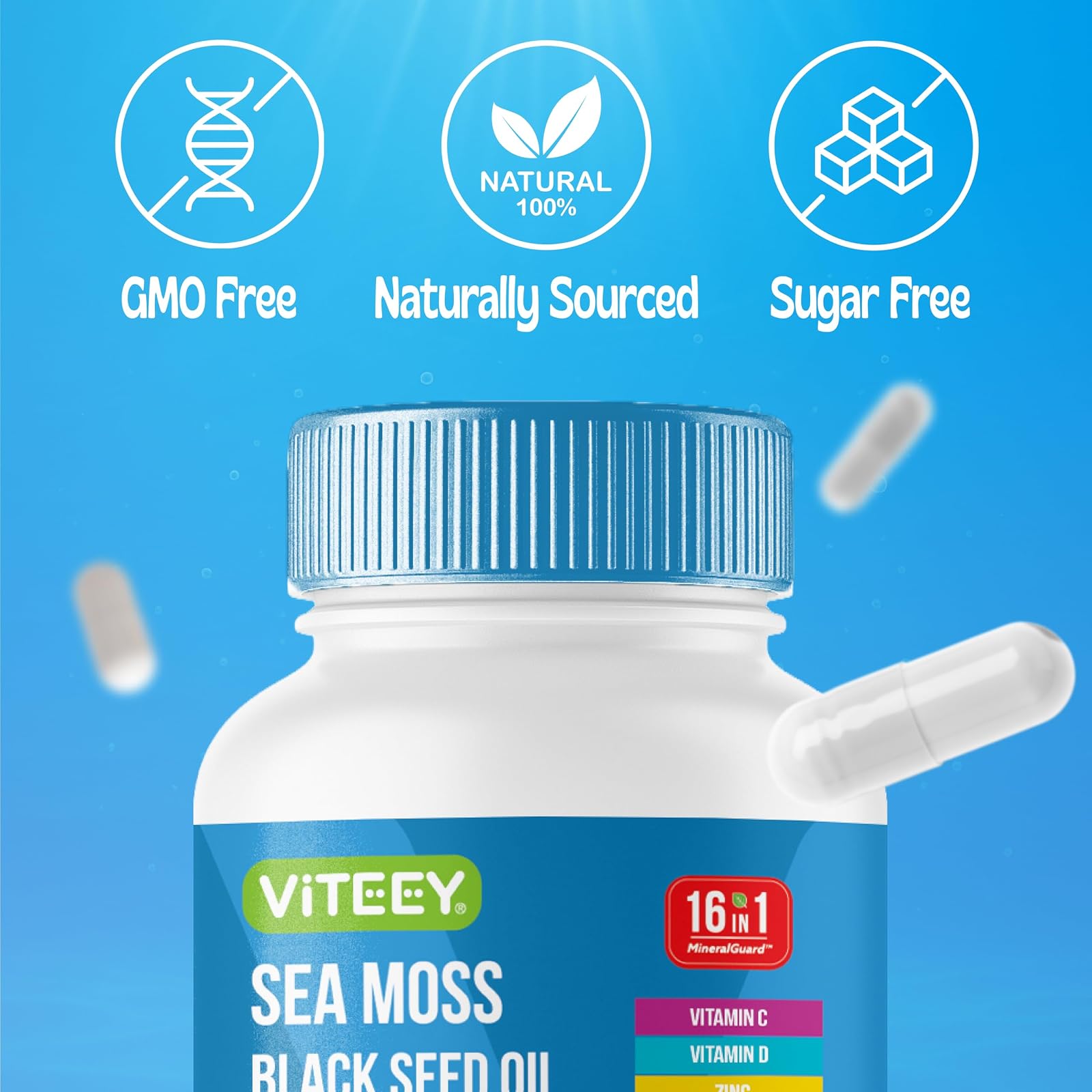 Black seed oil enriched sea moss