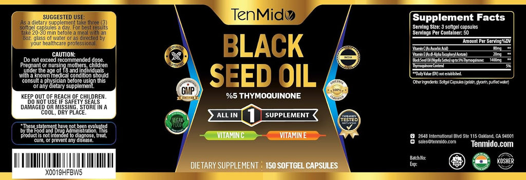Black seed oil for immune support