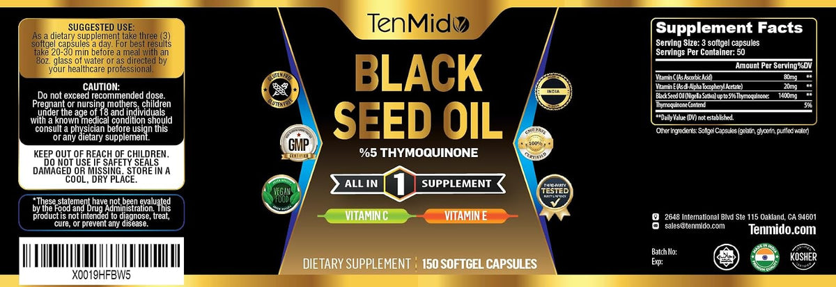 Black seed oil for immune support