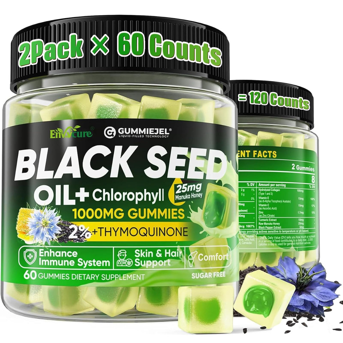 Black Seed Oil Gummies for hair health