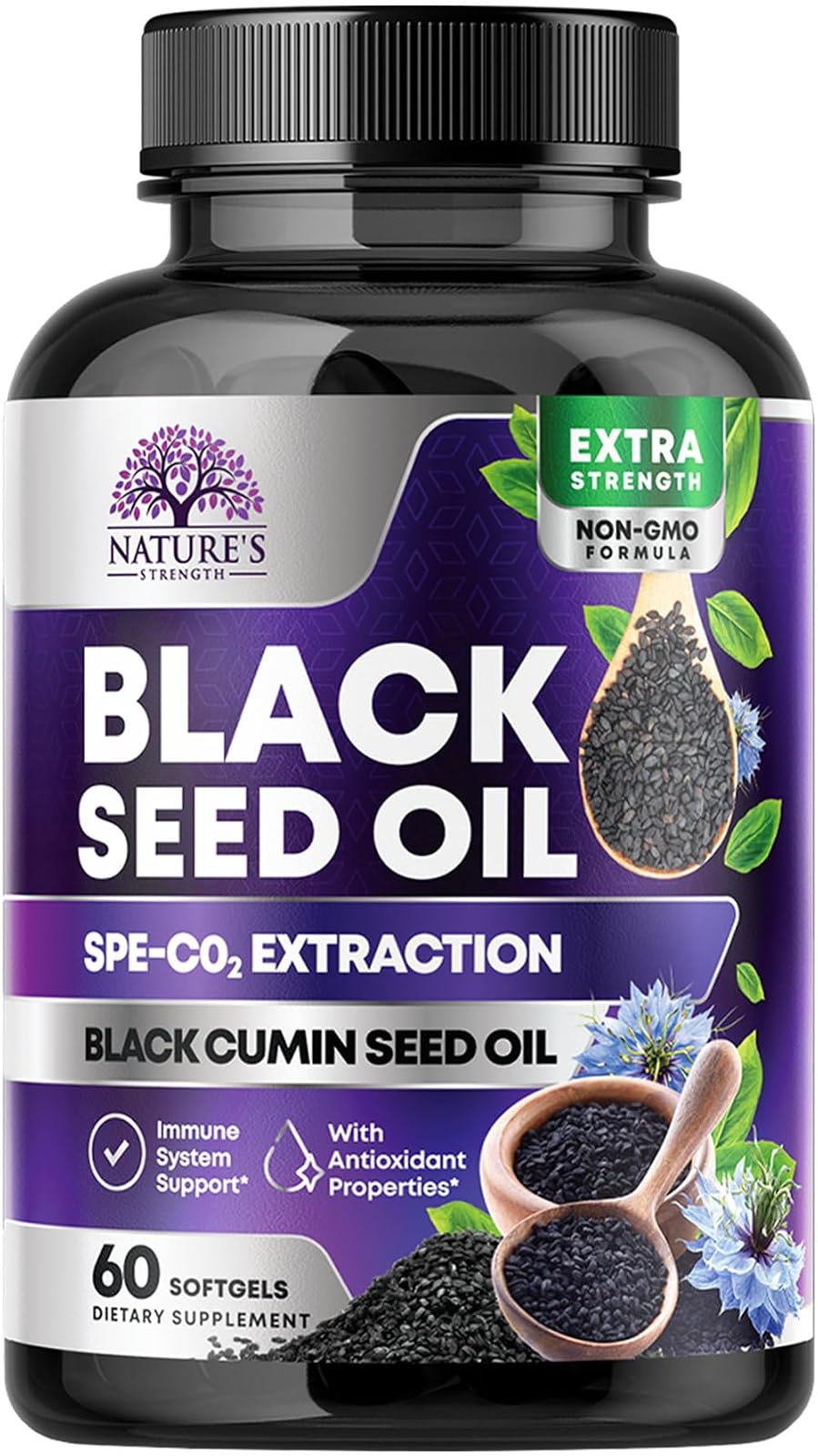 Black seed oil softgels for health