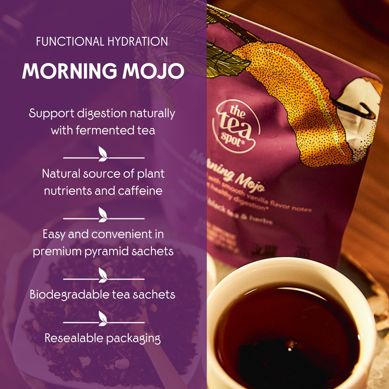 black tea with orange peel flavour