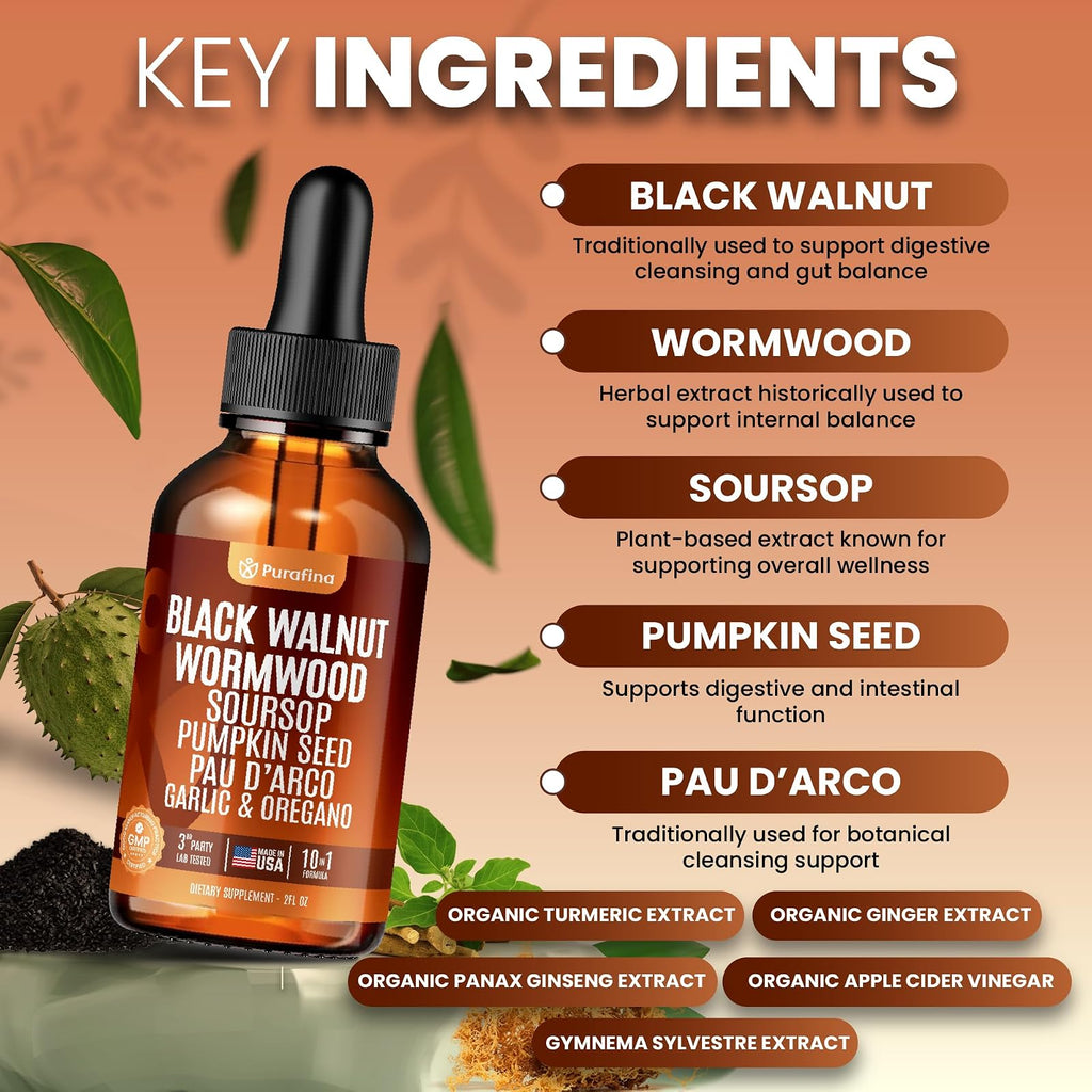 Black walnut and clove extract