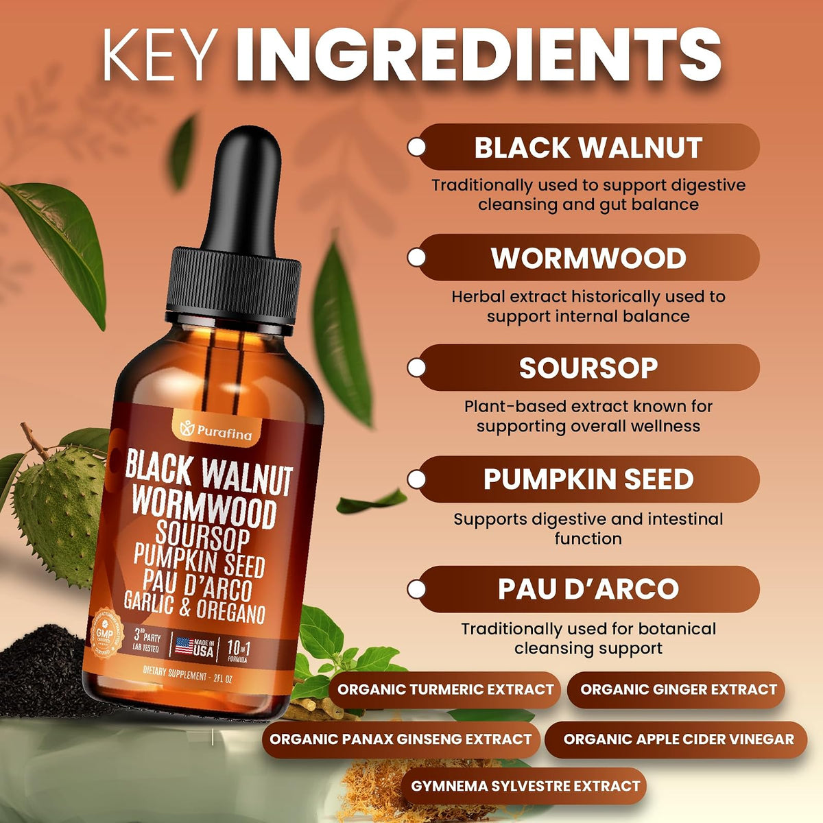 Black walnut and clove extract