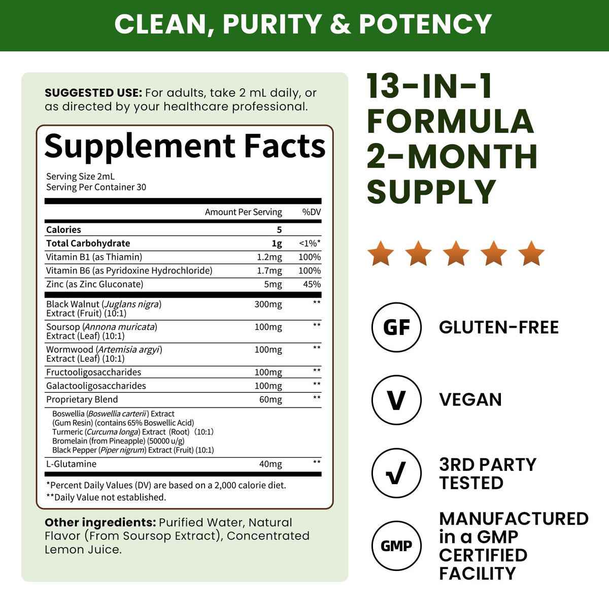 black walnut soursop herbal supplement