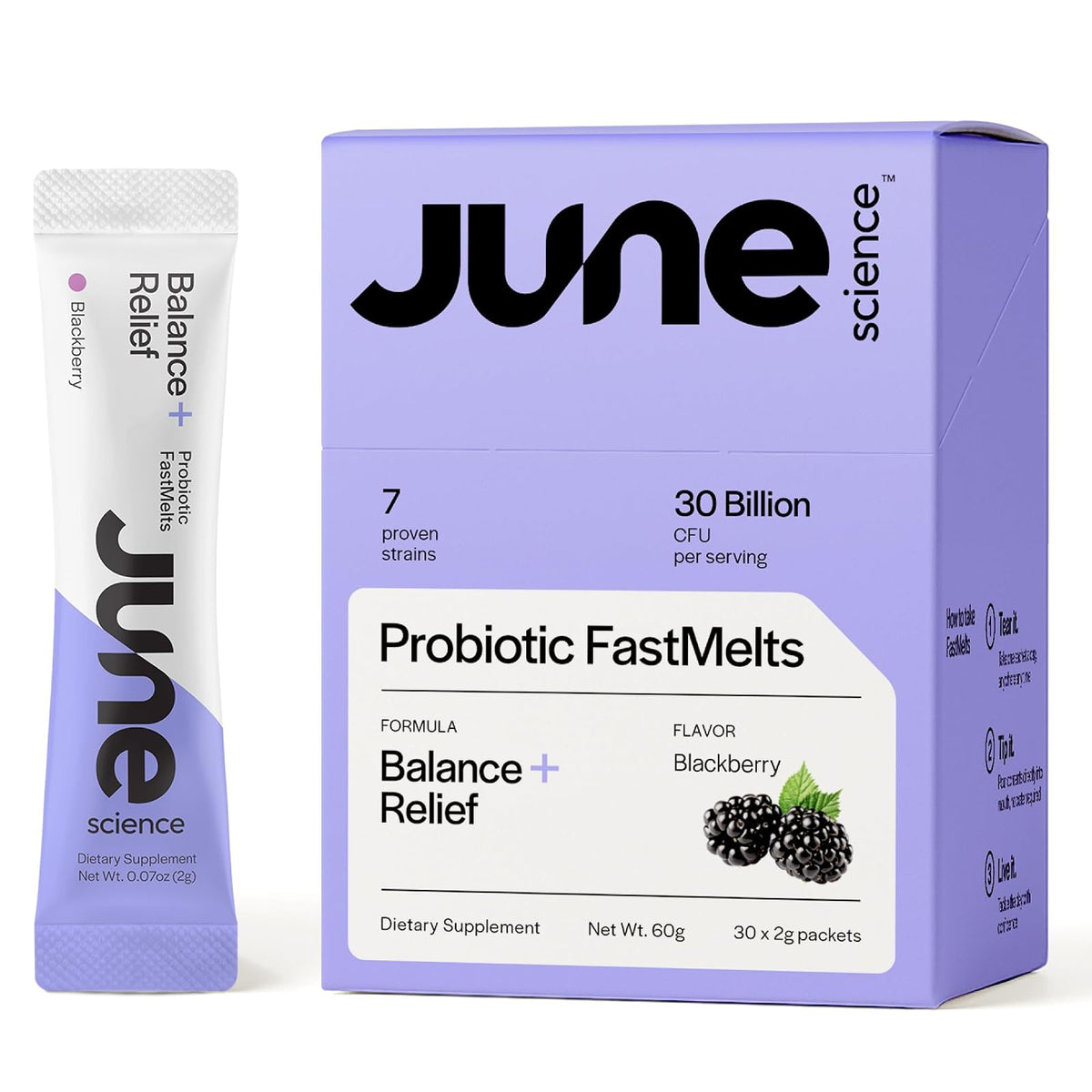 Blackberry flavour probiotics for women