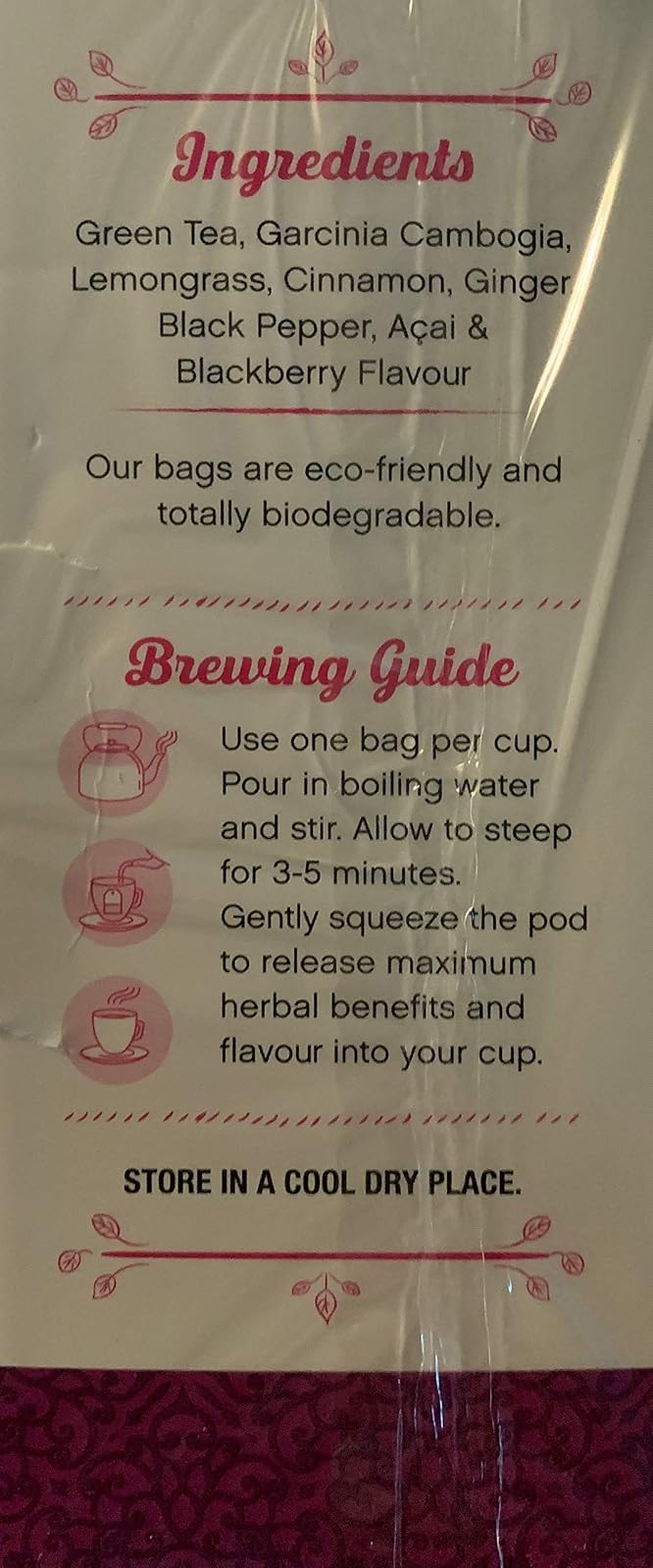 Blackberry flavoured green tea
