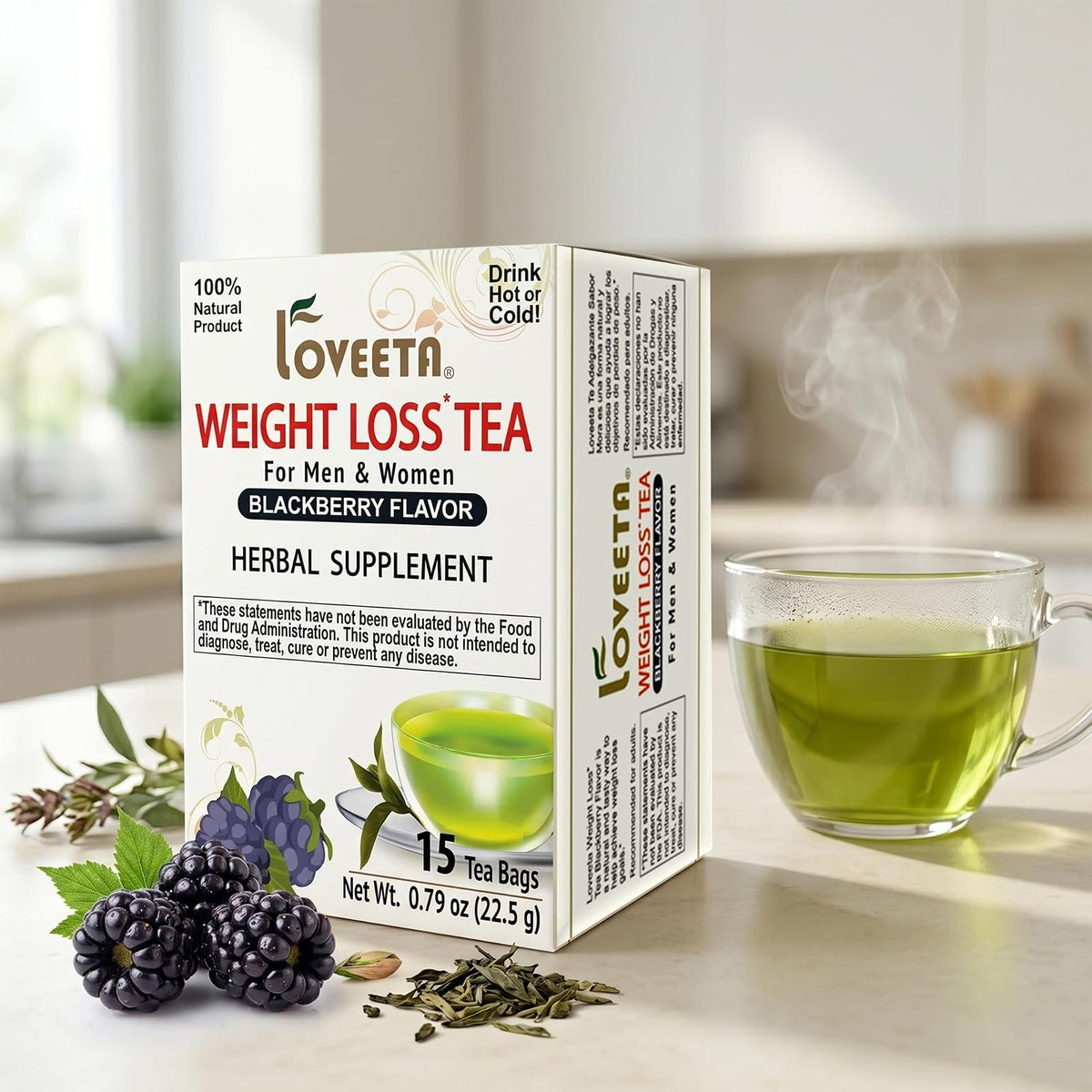 Blackberry herbal tea for weight loss