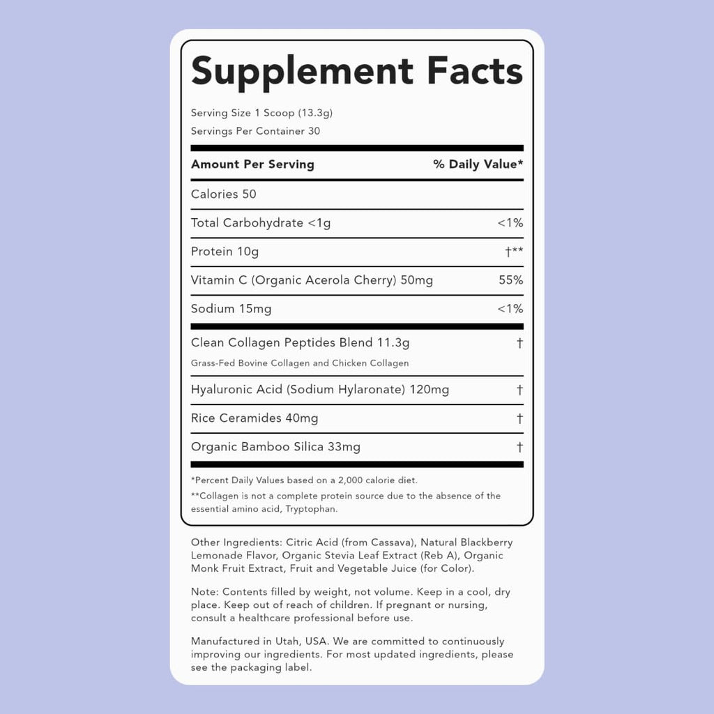 BlackBerry Lemonade collagen peptides powder