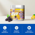 blackberry lemonade flavour pre-workout drink