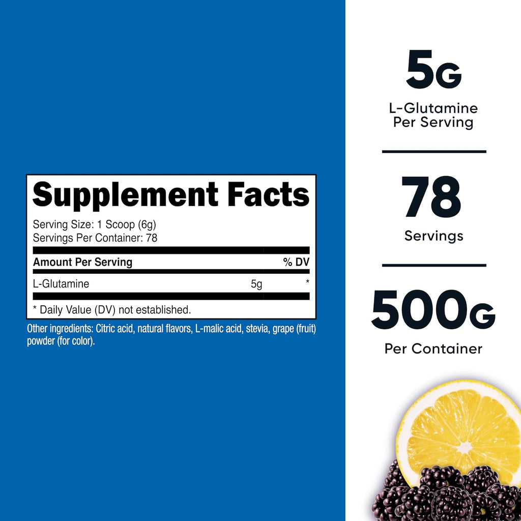 blackberry lemonade flavoured l-glutamine