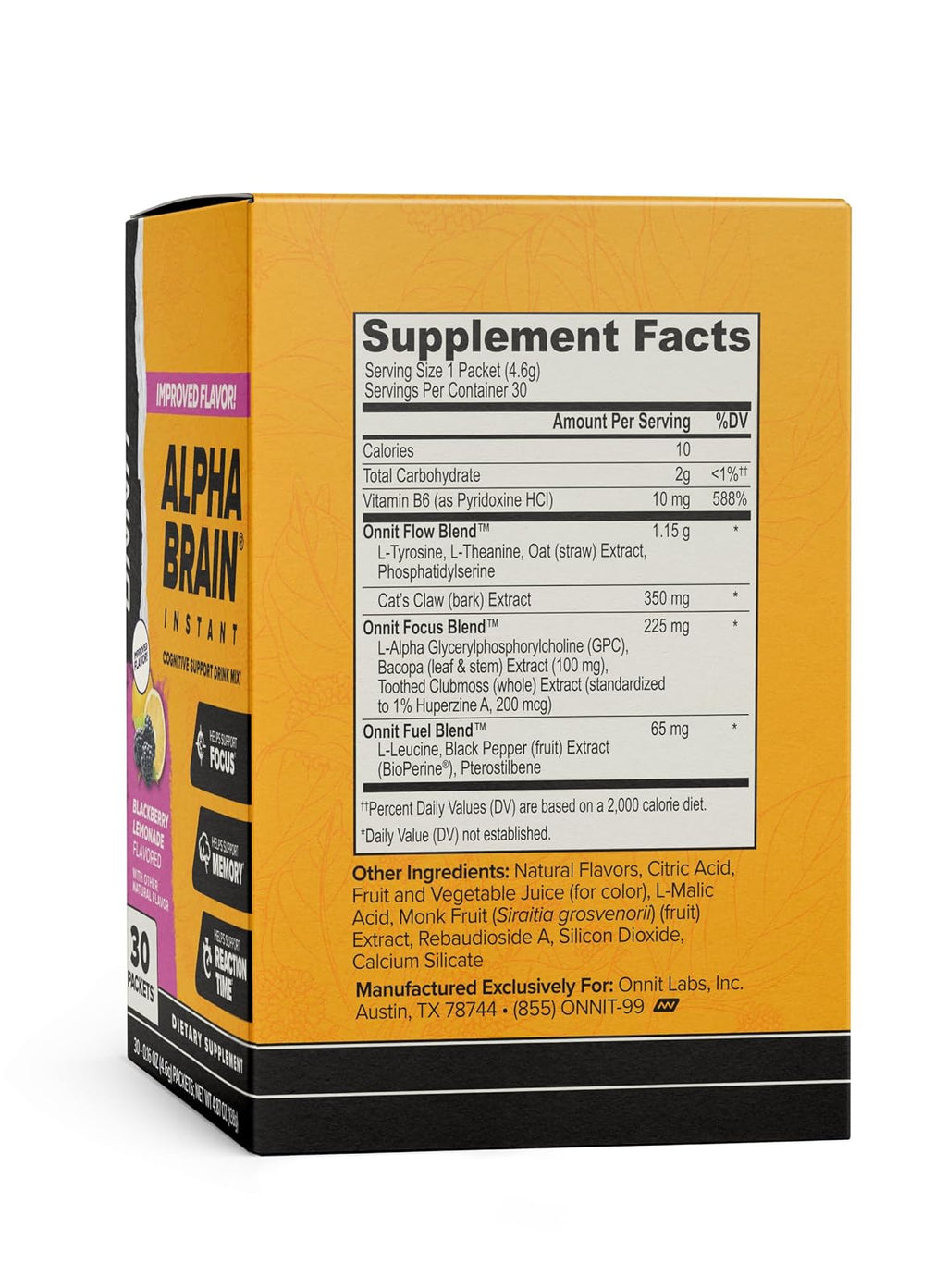 Blackberry lemonade nootropic drink powder