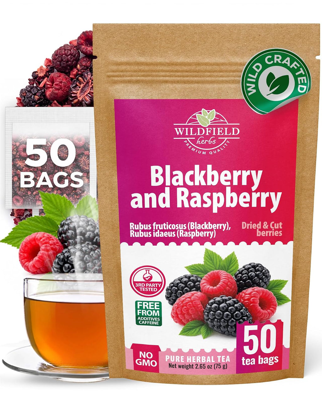 Blackberry raspberry herbal tea blend